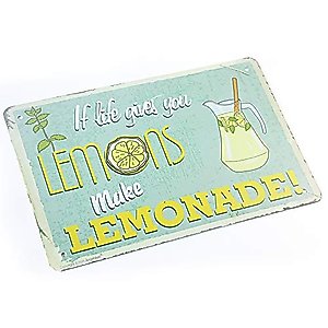 MeowPrint If Life Gives You Lemons Make Lemonade Tin Signs 12 x 8Inch