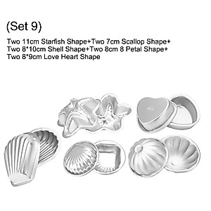 DIY Molds Aluminium, Metal Bath Bomb Molds, DIY Bath Bomb Mold Kit, DIY Bathtub Bomb Molds with Sea Creature Shapes, Soap Molds, Cake Molds, Candle Molds for Fizzy Bombs(9)
