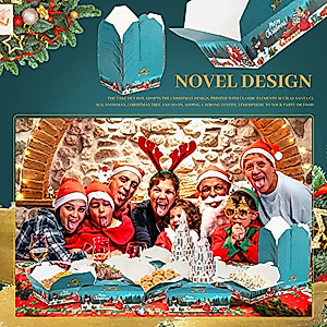 Yungyan Christmas Party Supplies 50 Pack Christmas Food Trays 38 Oz Paper Take Out Containers Christmas Party Food Container Serving Trays Microwaveable To Go Boxes for Christmas Party Home Supplies