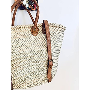 Palm Leaf Taza Backpack , Straw Bag Made, Shopping and Picnic Baskets, Traditional Moroccan Bag, Leather Made Bags, Handcrafted Bag, Beach Bag. (Brown)