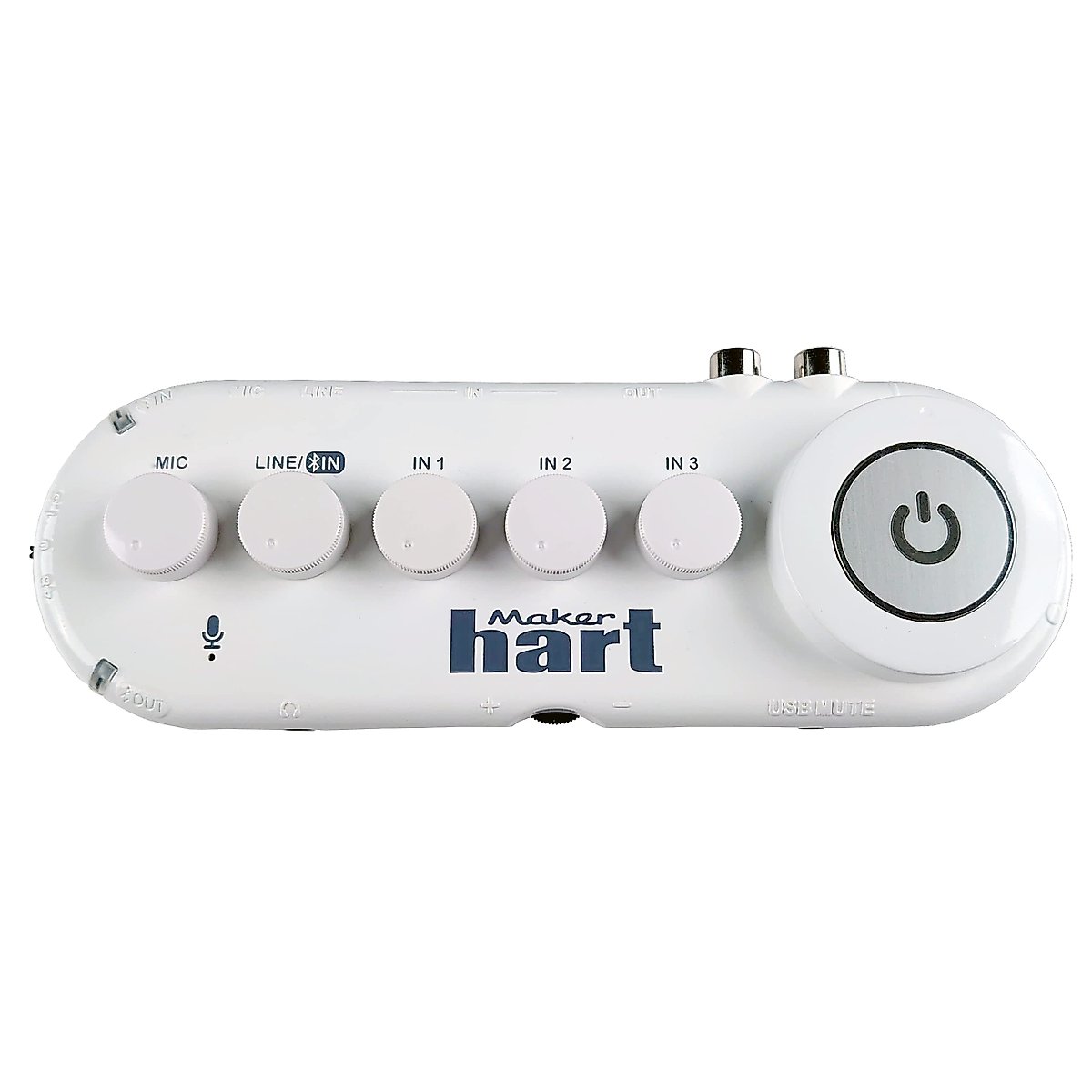 Maker hart Just Combo V 5 Channel Bluetooth Audio Mixer/4 Stereo+Mic IN/Bluetooth IN&OUT/USB Audio OUT/RCA OUT