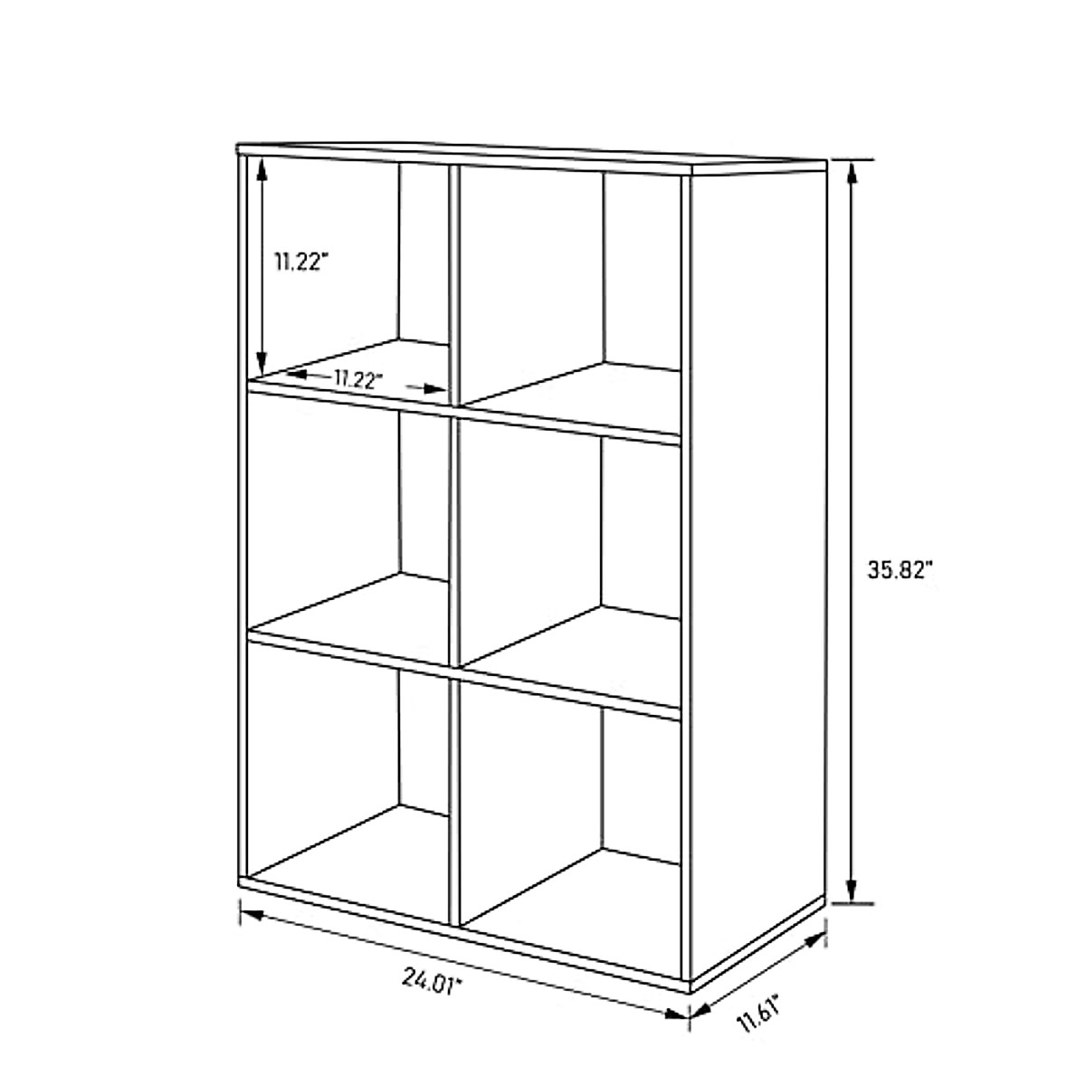 PACHIRA E-Commerce US 6 Cube Storage Organizer Unit Shelf, Closet Cabinet, Bookshelf File Organizer Rack in Living Room, Bedroom, Study,Oak
