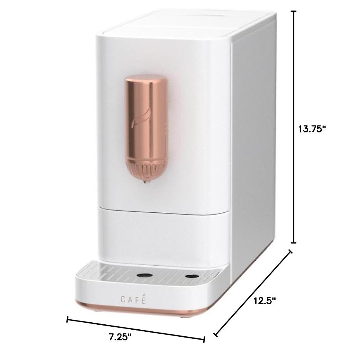 Café Affetto Automatic Espresso Machine | Brew in 90 Seconds | 20 Bar Pump Pressure for Balanced Extraction | Five Adjustable Grind Size Levels | WiFi Connected for Drink Customization | Matte White