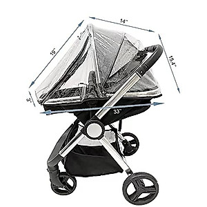 Allbaby Stroller Deluxe Rain Cover, Easy Access, Compatible with Bugaboo Fox/Lynx/Cameleon3