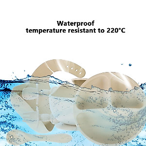 HOTBEST Set of 6 Baby Feeding Set, Silicone Baby Tableware Set, Food Grade Infant Dinnerware Set, BPA Free Baby Led Weaning Supplies, Non-Slip Self Feeding Utensils for Toddlers Infant Kids (Beige)