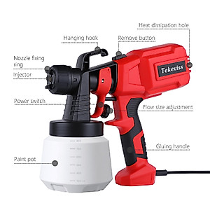 Paint Sprayer 800W high-Power,HVLP Sprayer,800ML Container,Easy to Clean, Suitable for Furniture, Outdoor, Indoor, Railing, etc