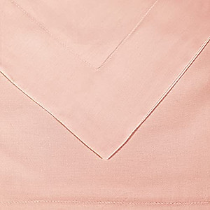 SUPERIOR Cotton Percale Duvet Cover Set, King/California King, Blush, 3-Pieces