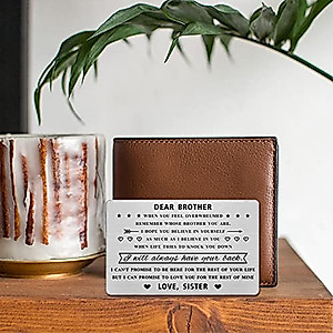 Jzxwan Brother Gifts from Sister, To My Brother Birthday Wedding Card from Sister, Personalized Christmas Father's day Gift for Brother