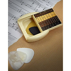 Guitar Pick Caddy Box, American Made Aspen Wood with 4 Picks