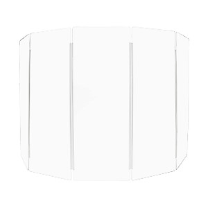 PENNZONI Drum Shield 5.5ft w/Living Hinges, Comes w/ 5 Drum Panels, & 4 Living Hinges, Premium Clear Acrylic Panels, Drum Screen