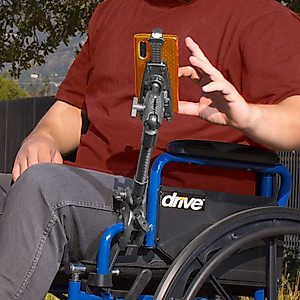iBOLT sPro2 Accessibility Post/Pole/Rail/Handlebar Clamp Mount for Wheelchairs/Exercise Equipment. Fits Devices from 4.7 to 6.7 inches Wide/Tall (iPhone 11, Small Tablets, Nintendo Switch)
