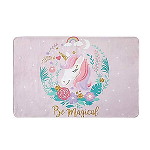 Heritage Kids Royal Plush Area Rug with Anti Skid Back, Unicorn, 30"x46", Multi
