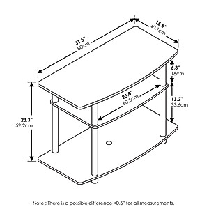 Furinno Turn-N-Tube 3-Tier Entertainment Center and End Table Bundle