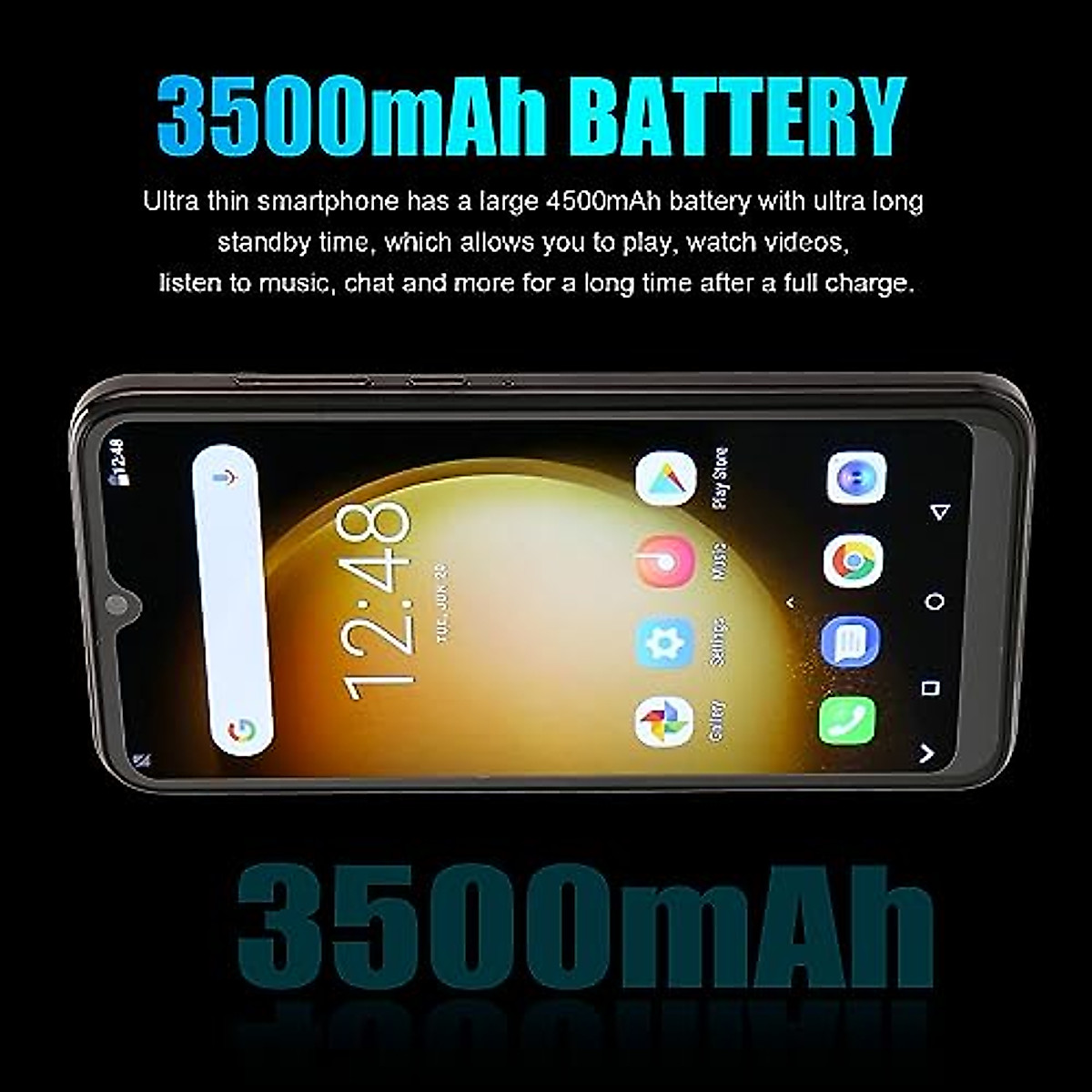 Yunseity Unlocked Smartphone, S23+ Ultra 6.26 Inch FHD Screen Ultra Thin Smartphone 4GB RAM 64GB ROM, 5MP+8MP Cameras, MTK6580A CPU Face Recognition Cellphone for Android 10.1 (Black)