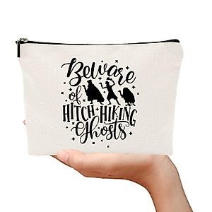 Eins Haunted House Makeup Bags for Women,Cosmetic Bag Horror Movies Zipper Pouch Travel Bag Portable Makeup Storage Organizer for Friends (gw-hei)