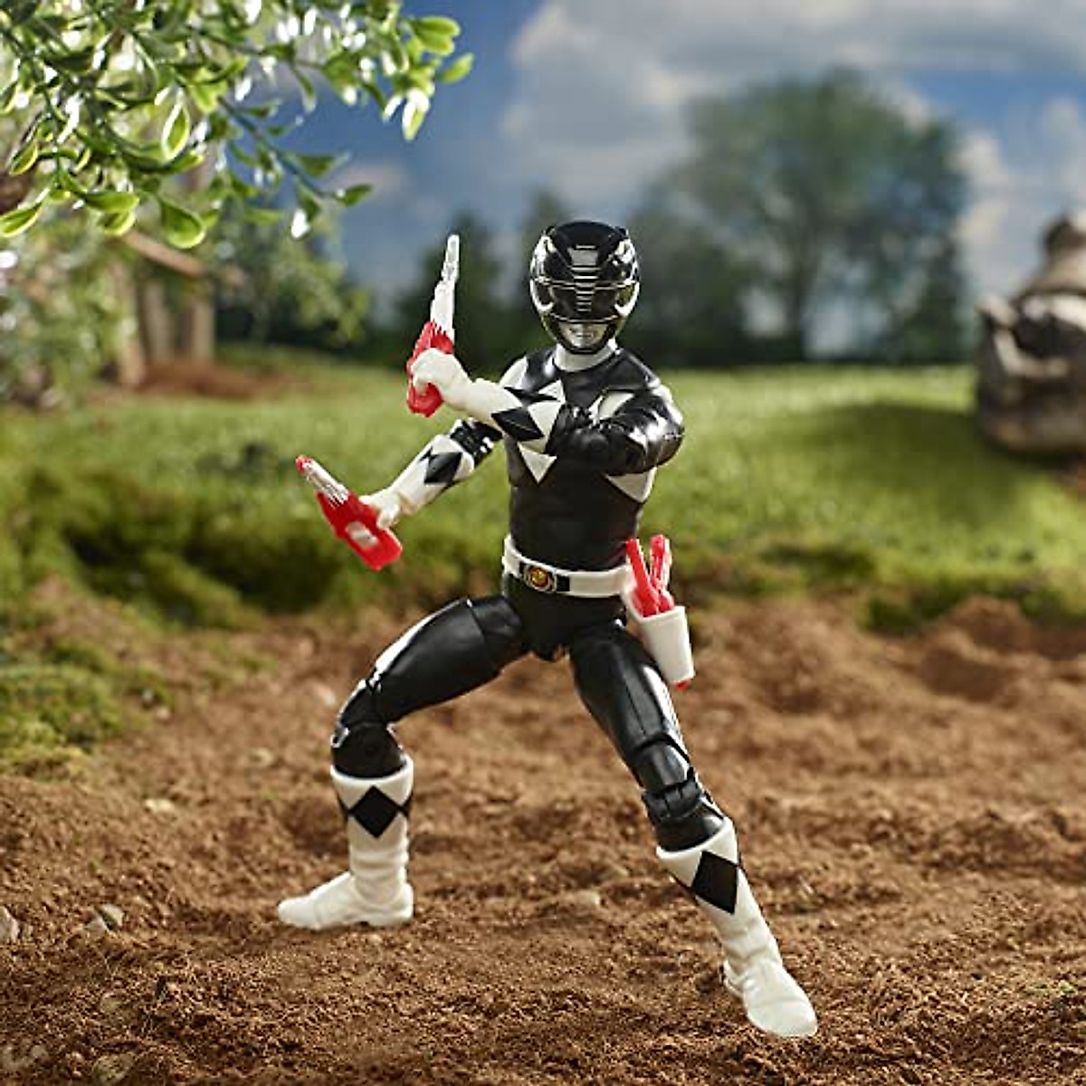 Power Rangers Lightning Collection Mighty Morphin Black Ranger 6-Inch Premium Collectible Action Figure Toy with Accessories