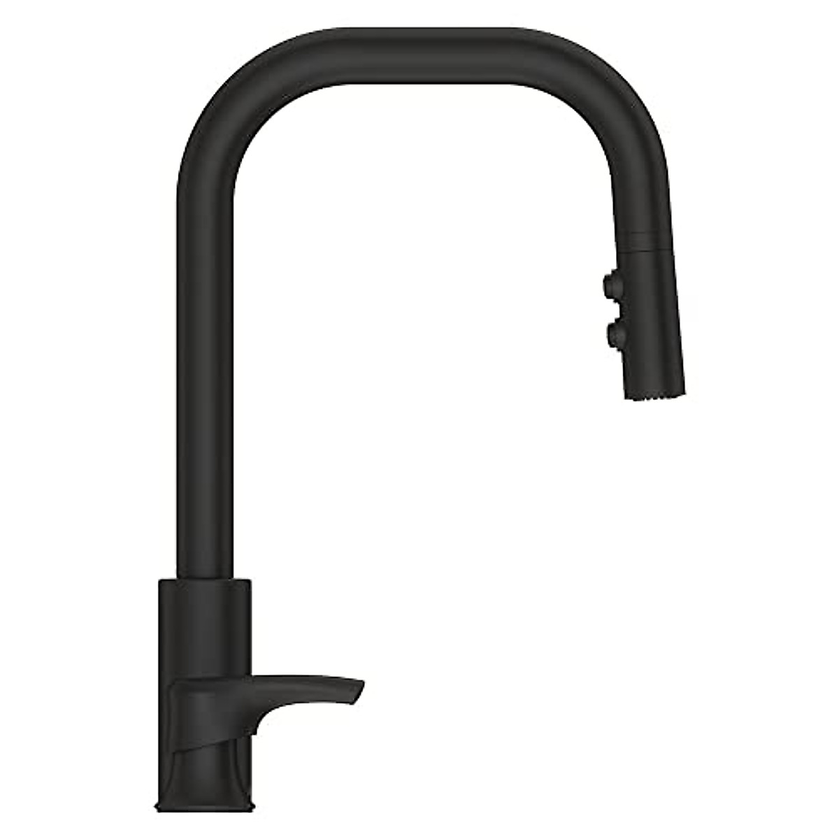Pfister Zanna Kitchen Faucet with Pull Down Sprayer and Soap Dispenser, Single Handle, High Arc, Matte Black Finish, F5297ZNRB