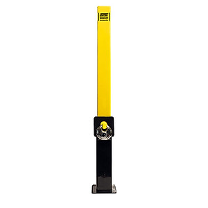 Maypole Heavy Duty Removable Security Post Driveways, Carports, Garages Concrete Set Type, Yellow/Black