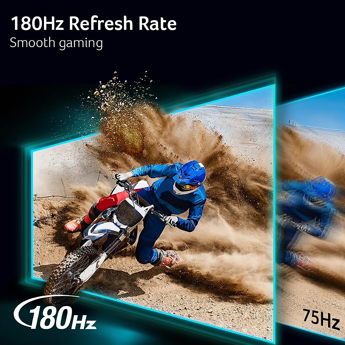 Acer Nitro 27" Full HD 1920 x 1080 PC Gaming IPS Monitor | AMD FreeSync Premium | 180Hz Refresh | Up to 0.5ms | HDR10 Support | 99% sRGB | 1 x Display Port 1.2 & 2 x HDMI 2.0 | KG271 M3biip,Black