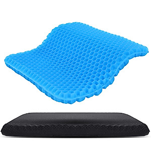 TONOS Gel Seat Cushion, Size M- Sciatica & Back Pain Relief Chair Cushion for Long Time Sitting, Soft & Breathable Seat Cushion for Office Chair, Car, Wheelchair. Make You Sit Comfortably Anywhere!
