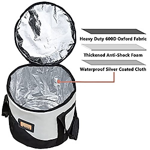 TOHONFOO 20LBs Fuel Pellet Storage Bag - Wood Pellet Container - Smoker Pellet Dispenser - Wood Pellet Storage Bucket - Anti-Shock Foam Layer Reduces Wood Pellets/Charcoal Chipping