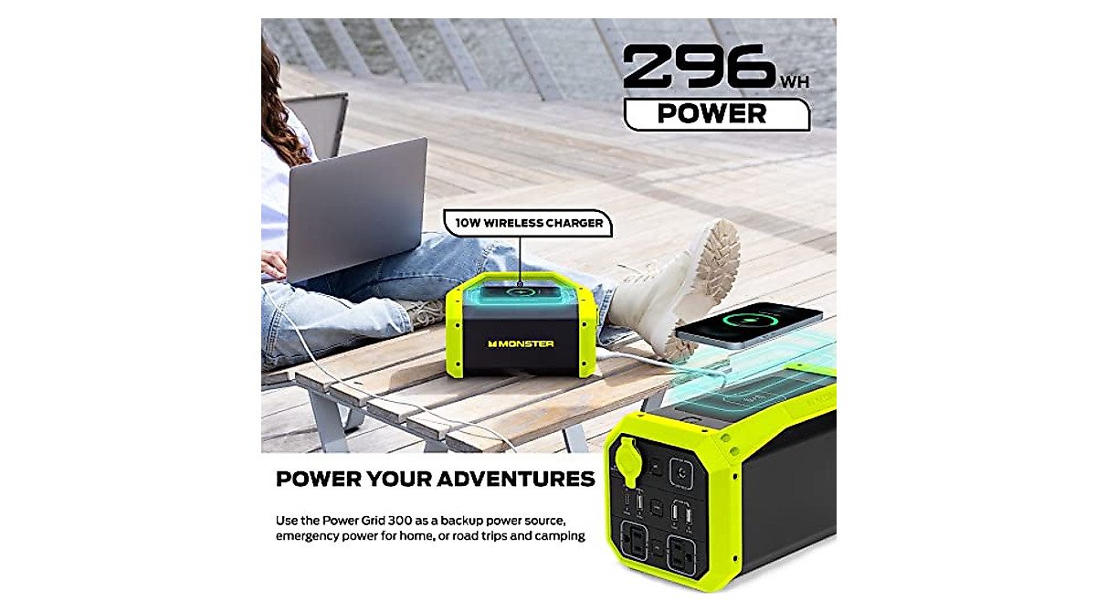 Monster Power Grid 296Wh Portable Power Station for All Devices