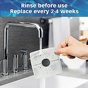 PET STANDARD Replacement Water Filter Compatible with Veken / Wonder Creature, etc... 84oz/2.5L Automatic Pet Fountain, Cat Water Fountain Pack of 10