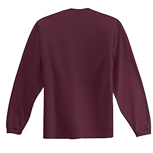 Fruit of the Loom Adult 5 oz. Long-Sleeve T-Shirt, Maroon, L