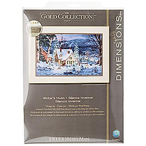 Dimensions Gold Collection Counted Cross Stitch 'Winter's Hush', 16 Count Grey Aida, 16" x 10"