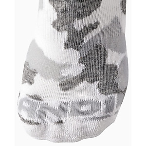 AND1 Men's Socks - Athletic Cushion Crew Socks (24 Pack), Size 6-12.5, White Camo