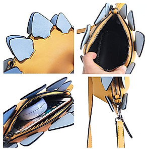 LA CHA Womens Purses Crossbody Dinosaur Clutch Handbags for Girls (White)