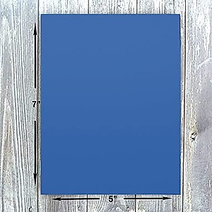 Hamilco Colored Scrapbook Cardstock Paper 5x7 Card Stock Paper 65 lb Cover 100 Pack (Cobalt Blue)