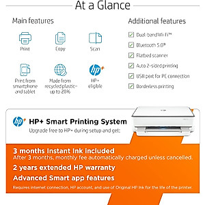HP ENVY 6055e All-in-One Wireless Color Printer, with bonus 6 months free Instant Ink (223N1A)