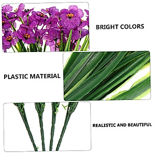 BESPORTBLE 4Pcs Artificial Violet Flowers Silk Flowers Fake Flowers Faux Flowers Stems Arrangement for Indoor Outdoor Home Shop Garden Windows Wedding Purple