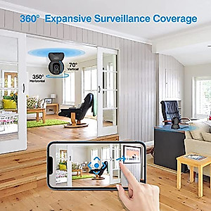 Foscam 5MP WiFi Pet Cameras for Home Security, 2.4GHz Indoor Camera Baby Monitor with 360° Pan Tilt, 2-Way Audio, 6X Digital Zoom, Night Vision, AI Human Detection, Cloud & SD Card Storage