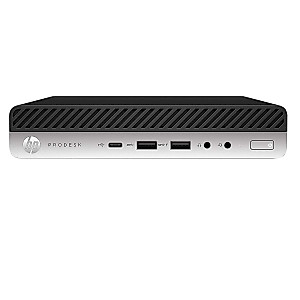 HP ProDesk 600 G4 Mini, Intel Core i5-8500T 6-Core up to 3.5GHz, 8GB RAM, 256GB M.2 PCIe NVMe SSD, USB-C, Intel UHD Graphics 630 (Supports 4K), Display Port, VGA, WiFi & BT, Windows 10 Pro (Renewed)