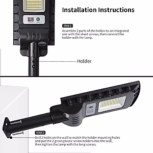 CYBERDAX Solar Integrated Street Light Outdoor, All-in-One Solar Lamp with Remote Control with Radar Motion Sensor Built in for Garden, Paths, Wall-Mounted, Warehouse, Corridor (60)