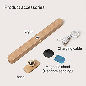 Led Rechargeable Bathroom Light Fixtures Three-Level Dimmable Touch Control Vanity Lights,Magnetic Vanity Light Bar for Bathroom Living Room Bedroom