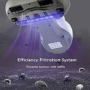 Hersven Mattress Vacuum Cleaner, UV Bed Vacuum Cleaner 12KPa Handheld Vacuum Upgraded Effectively Clean Up Bed, Pillows, Cloth Sofas, Carpets and Ther Fabric Surfaces