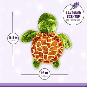 Warm Pals - Tyson Turtle - 1.5lbs - Cozy Microwavable Lavender Scented Plush Toys - Heated Stuffed Animal - Heatable Coolable Bedtime Comfort Plushie
