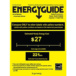 Danby Designer 1.7 cu. ft. Compact Refrigerator (DAR017A2BDD), Black