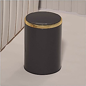 LXXSH Home Living Room Automatic Trash Can Rechargeable Touchless Trash Can for Bathroom and Kitchen (Color : Black, Size : 9l)