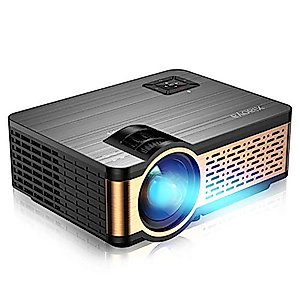 XIAOYA Outdoor Projector, HD Movie Projector Support 1080P, 4000 Lumens Home Theater Projector with HiFi Speaker, Compatible with HDMI, Fire Stick, USB (Black)