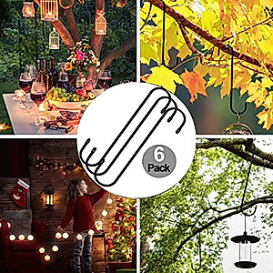 RUIBOLU Plant Hooks for Hanging, 6 Pack 10 inch Large S Hooks Heavy Duty Long for Hangers Plant Extension Hooks for Tree Branch, Utensils,Flower Basket, Garden, Patio, Indoor Outdoor Uses