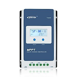 EPEVER 20A Solar Charge Controller MPPT Solar Panel Charge Controller 12V / 24V Auto Working Max PV 100V Solar Charge Battery Regulator with LCD Display for Gel Flooded Sealed Lithium Batteries