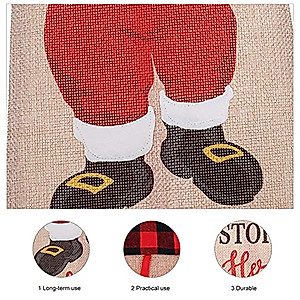 DOITOOL Stocking Stuffer Christmas Wine Bottle Cover Rustic Cloth Xmas Wine Bottle Cover Bags Champagne Holder Christmas Table Centerpiece Decor Xmas Gift Stocking Stuffer Gifts