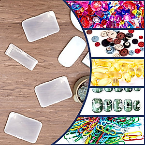Rcybeo 12 Pcs Small Plastic Storage Containers 3.7x2.4 Inches Craft Organizers Small Plastic Boxs for Beads, Small Items, Jewelry, Crafts Accessories, Game Pieces, Business Cards,Tools
