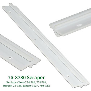 BOSFLAG 84-1980 Snow Blower Paddles with 75-8780 Scraper 75-9010 Belt Replaces 75-9090, 80-0660 for Toro 38182, 38183, 38173, 38170, 38171, 38172, 38175, 38176, 38177, 38178 CCR Powerlite Snowthrowers