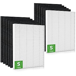 4 Pack C545 Replacement Filter S Compatible with Winix C545 Air Purifier, C545 True HEPA Replacement Filter S, Replaces for Winix C545 Replacement Filter S 1712-0096-00