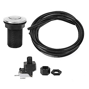 Haofy Air Activated Push Switch Button for Garbage Disposal Bathtub, Kit with Lock Function